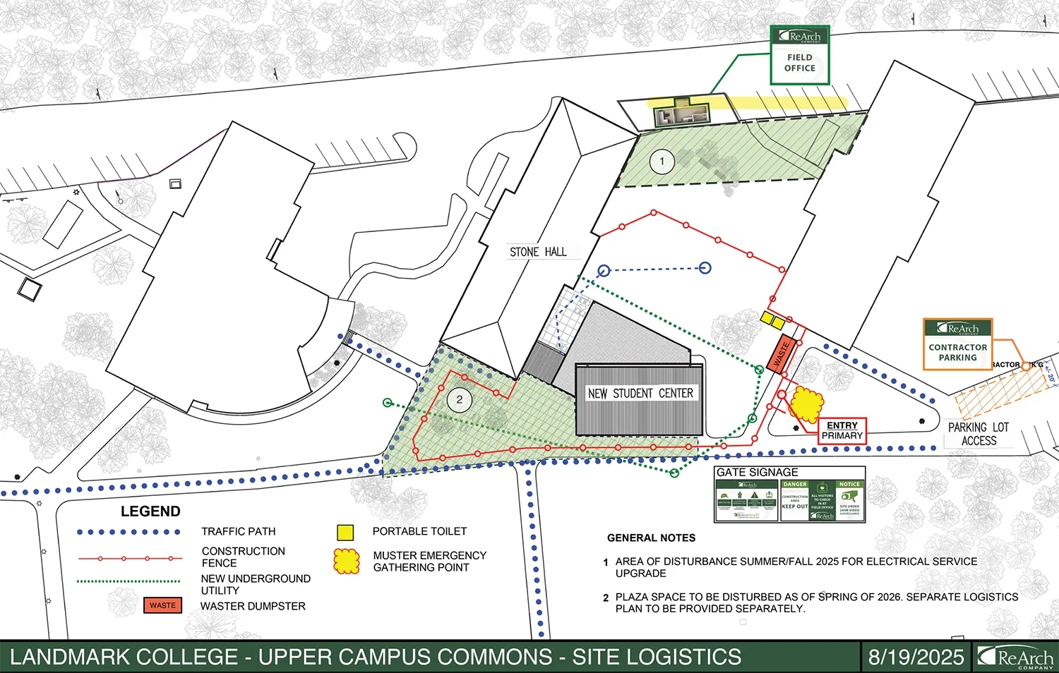 Landmark College | Upper Campus Commons Work Begins